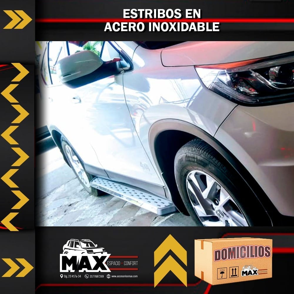 Estribos universal acero inoxidable - Para tu carro